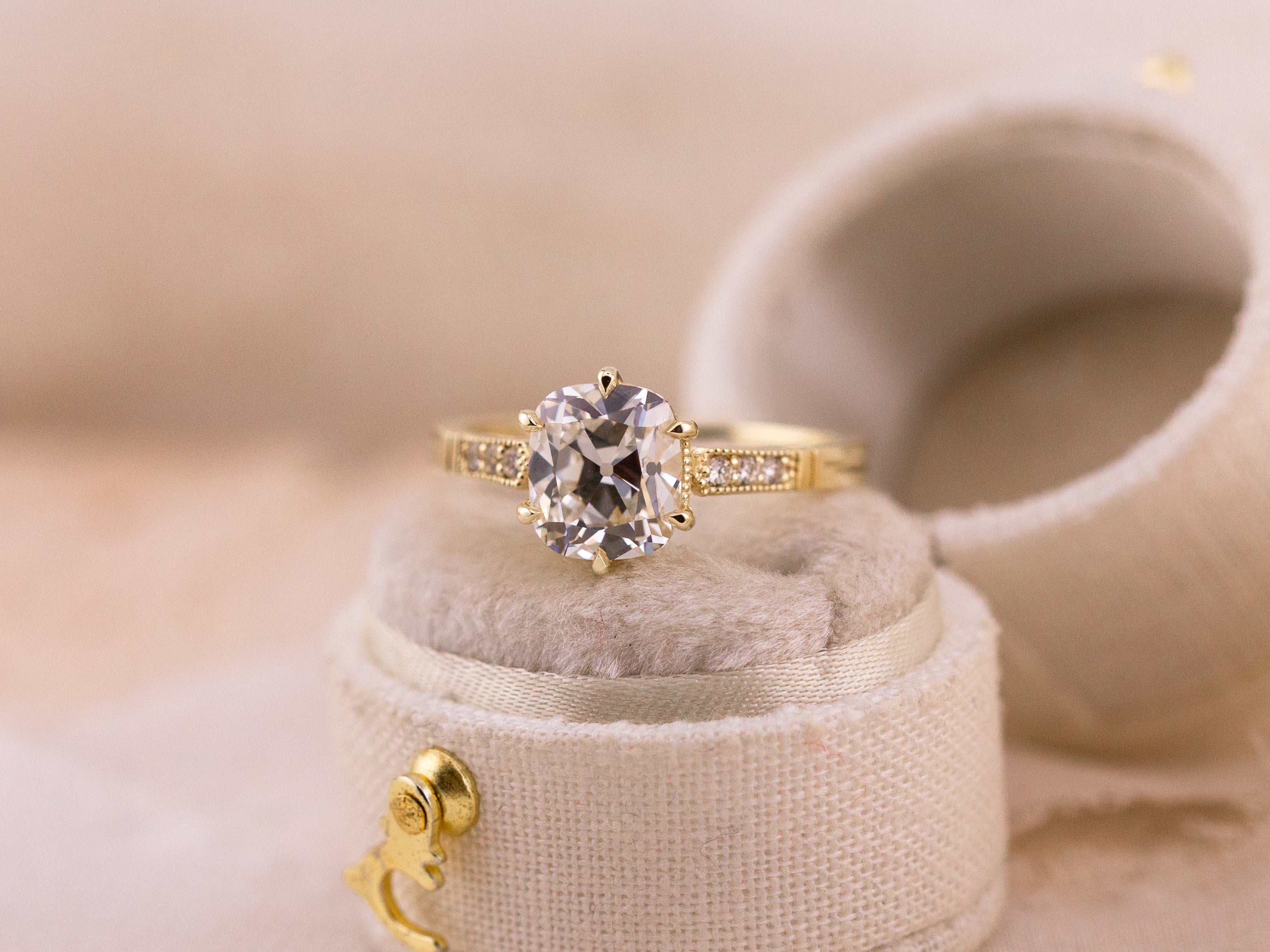 2.05ct old mine cut engagement ring - Iris – Ruby Harper Fine Jewelry