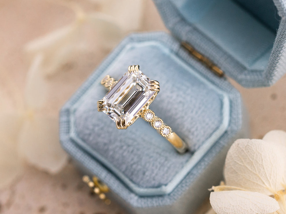 3.06ct Emerald cut engagement ring - Celeste – Ruby Harper Fine Jewelry